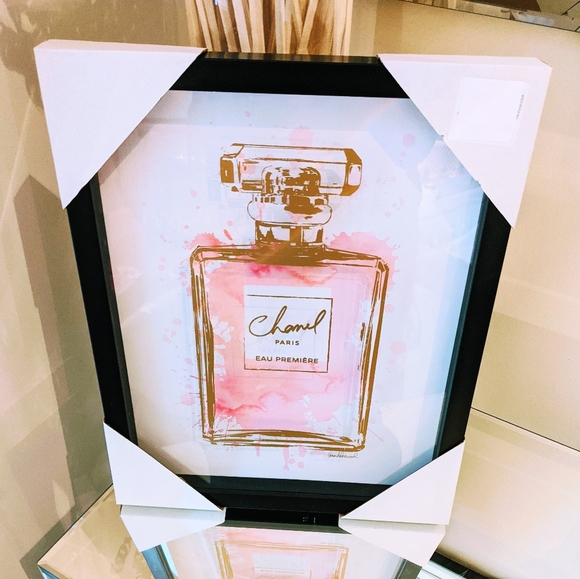 Wall Decor | Chanel Paris Parfume Frame Art Print Pink | Poshmark